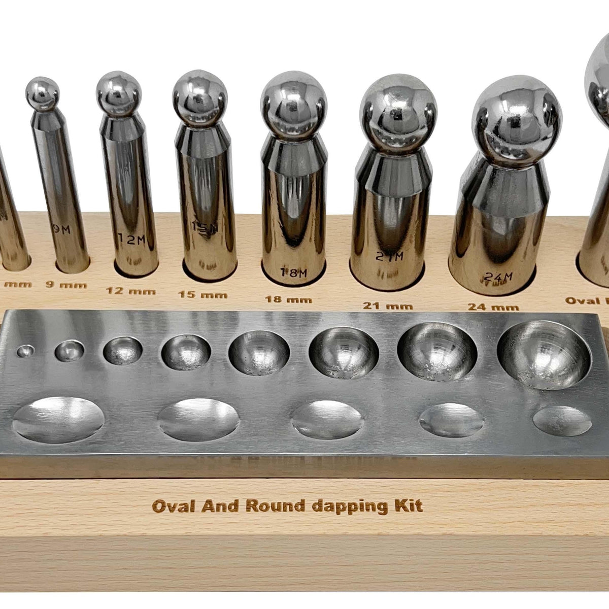 Oval And Round Dapping Set 9 Piece For Jewelry Making – PMC Supplies