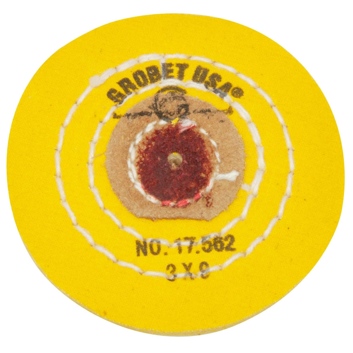 Knife-Edge Stitched Yellow Chemkote Muslin Buff - 3" x 9 Ply for Fine ...