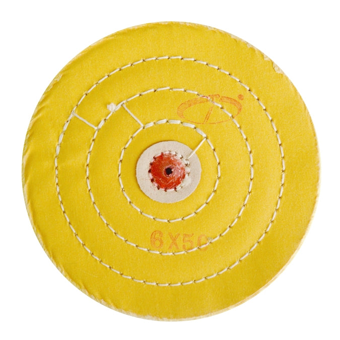 Muslin Buff 6In Yellow Treated 50 Ply 4 Rows – PMC Supplies