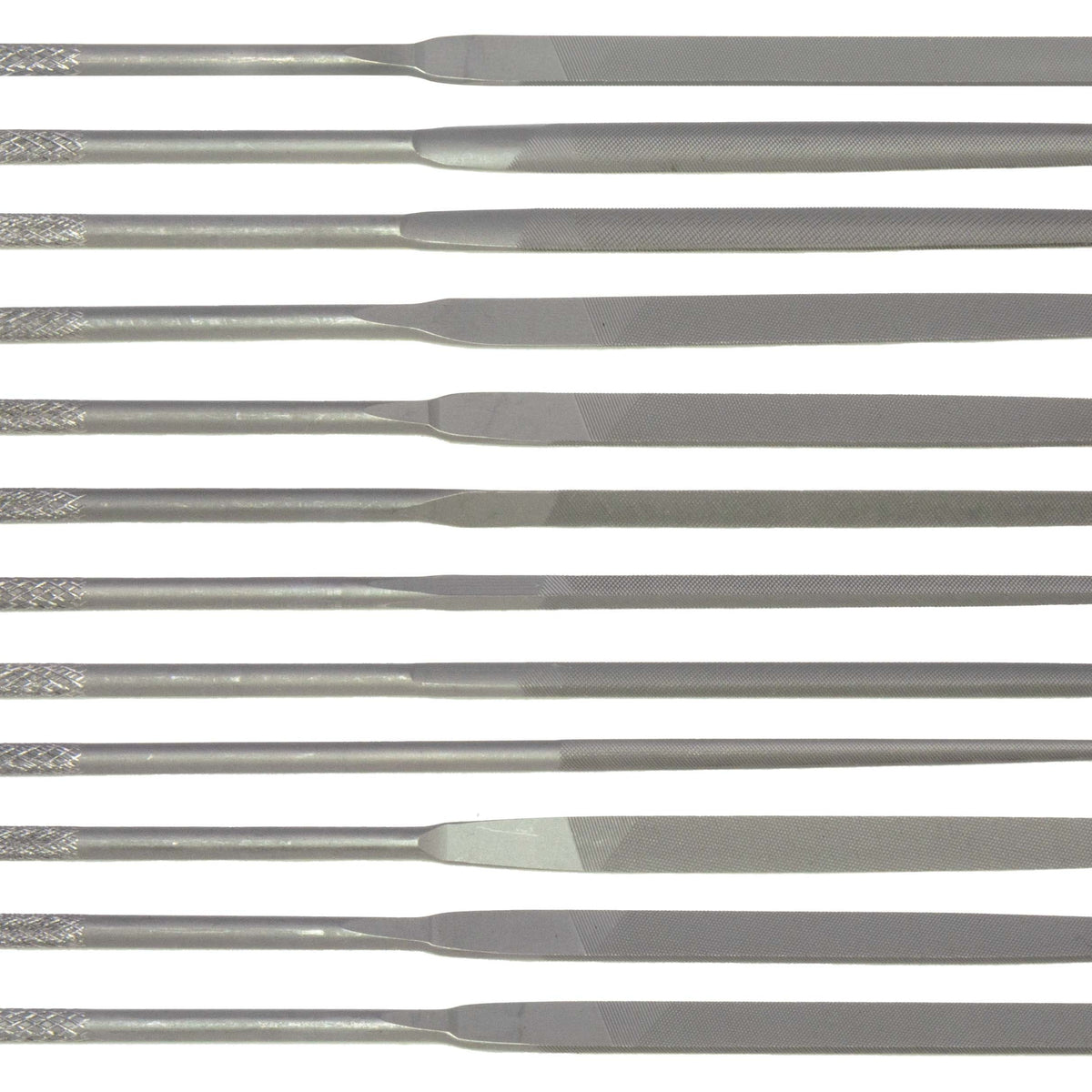 Glardon Vallorbe Needle File Set 12 Piece Five Half In – PMC Supplies