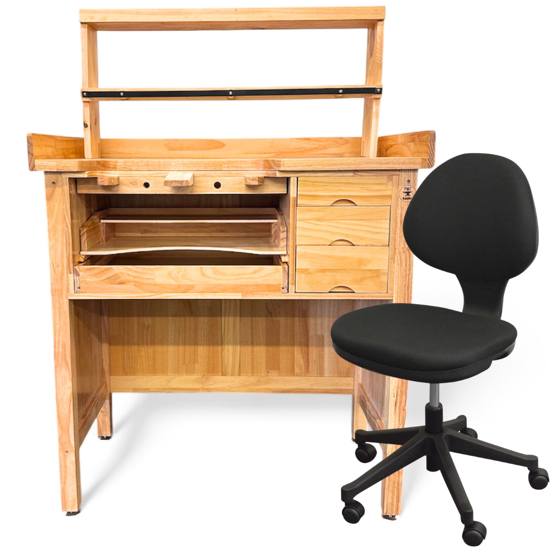 Deluxe Solid Wooden Jewelers Bench Set - Durable Jewelry Making Station ...