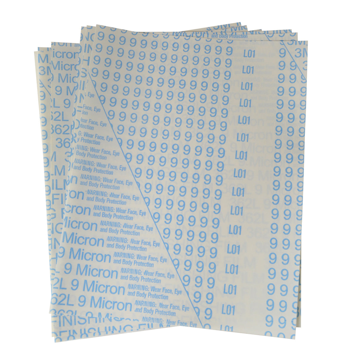 10/Pk 8-1/2" x 11" 3M Imperial Micro-Finishing Film - 9 Micron 1200 Gr ...