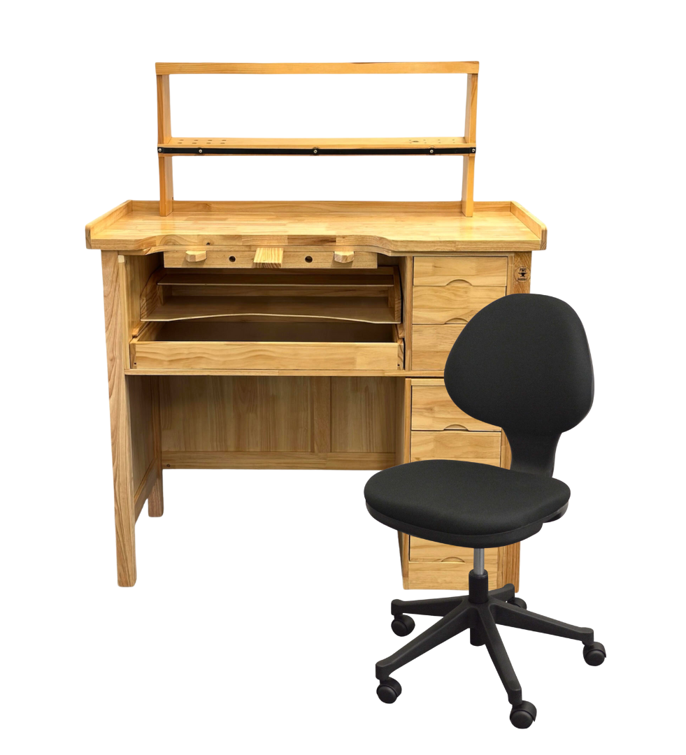 7 Drawer Deluxe Solid Wooden Jewelers Studio Work Bench With Shelf Org ...