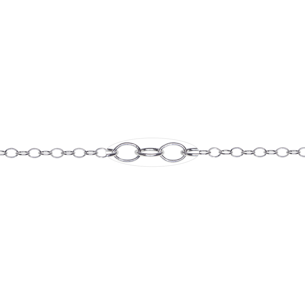 3 MM Sterling Silver Open Cable Chain (Per Inch) – PMC Supplies