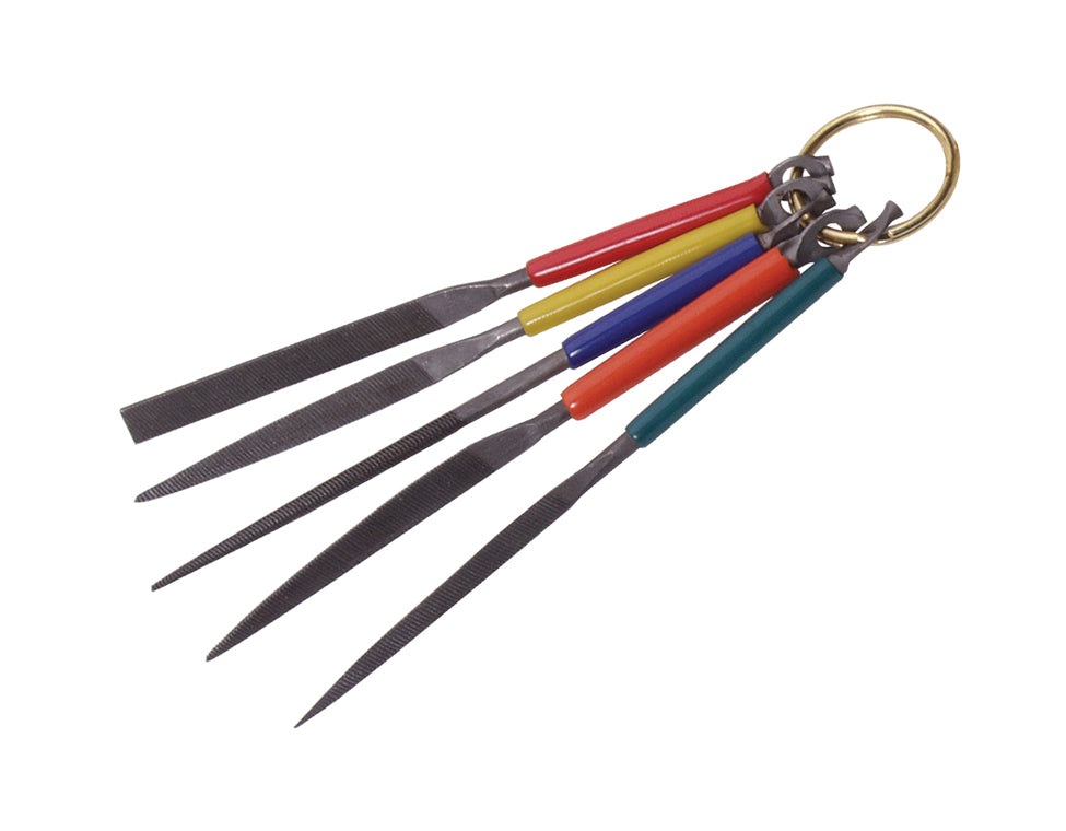 5 Piece File Set on Ring – PMC Supplies