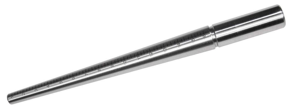 Steel Ring Mandrel with Groove Sizes 1-16 - Precision Jewelry Tool ...
