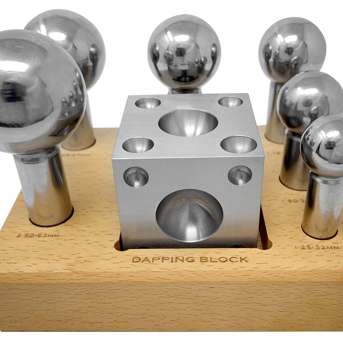 Dapping Set 7 Pieces 1.25 To 2.5 Inches Wooden Block – PMC Supplies