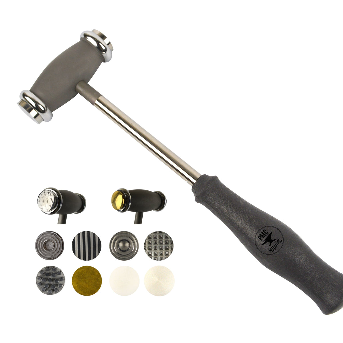 12 Multi-Face Texturing Interchangeable Metal Jewelry Hammer Set for ...