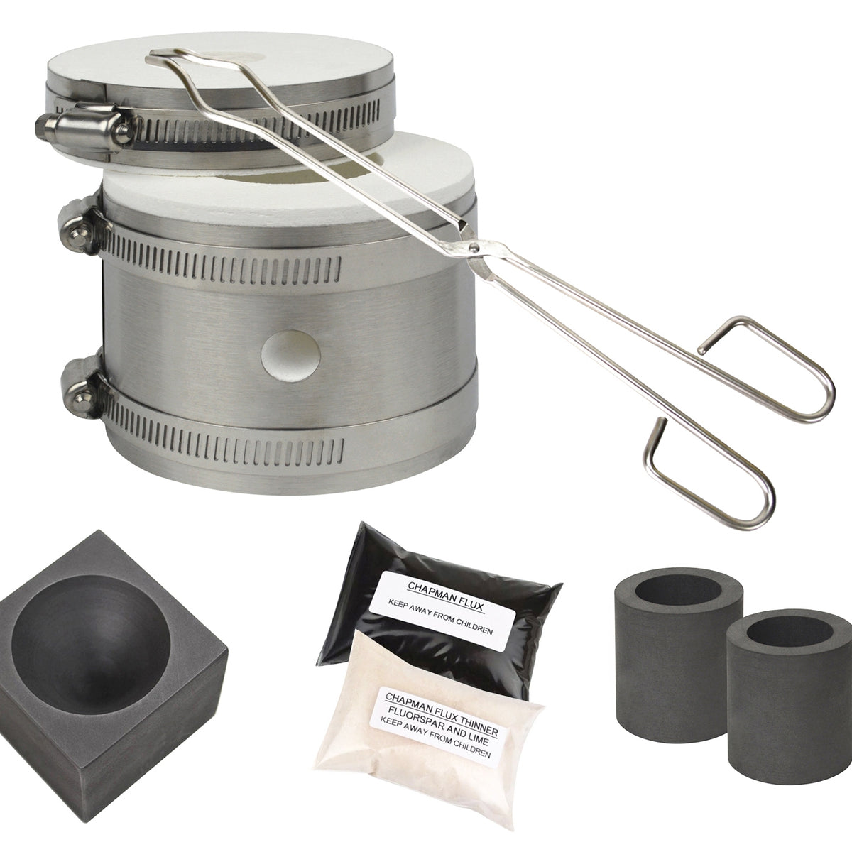 Mini Pro Kiln Kit Chapman Flux And Crucibles 2 To 5 Oz – PMC Supplies