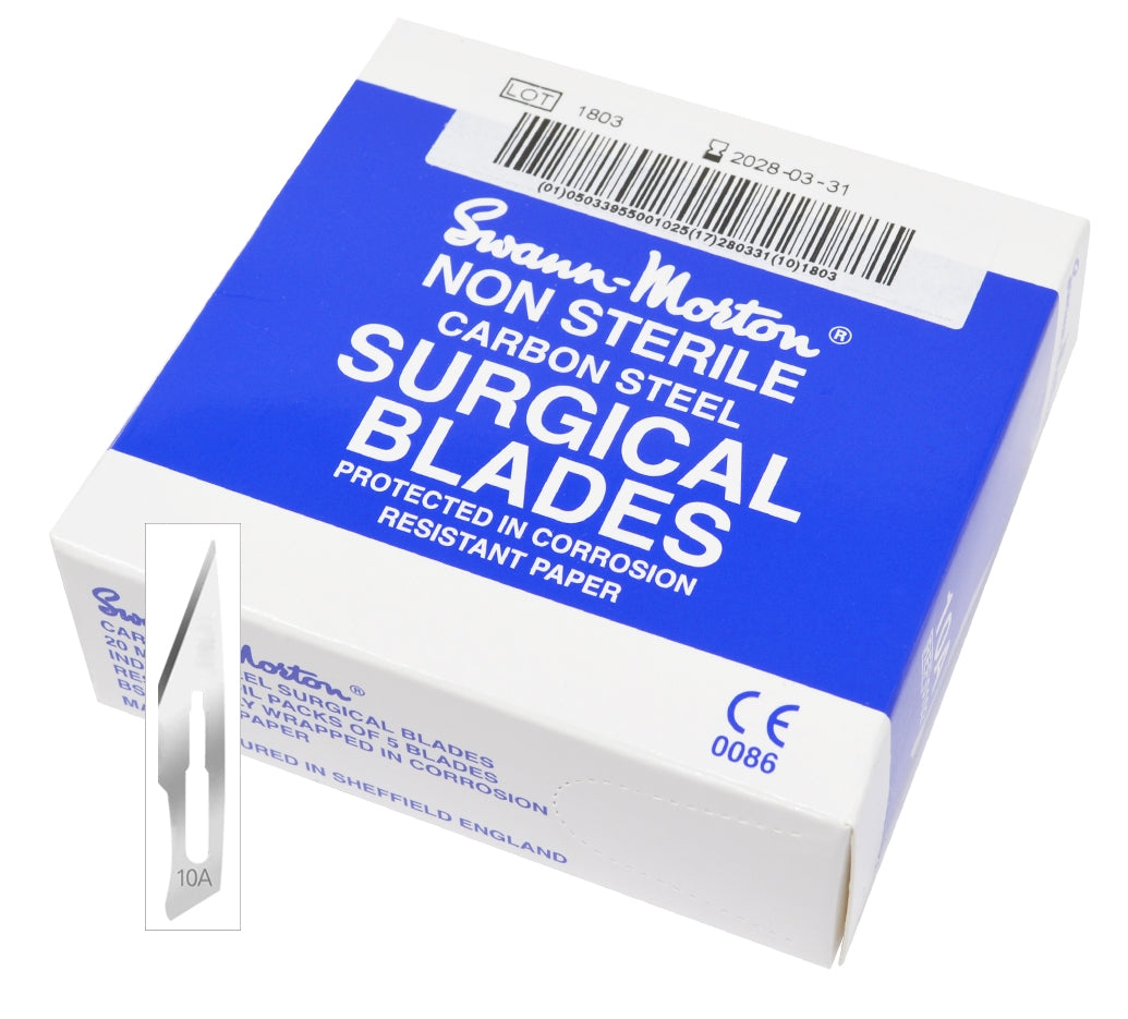 Swann-Morton No. 12 Carbon Steel Mold Cutting Blades – PMC Supplies