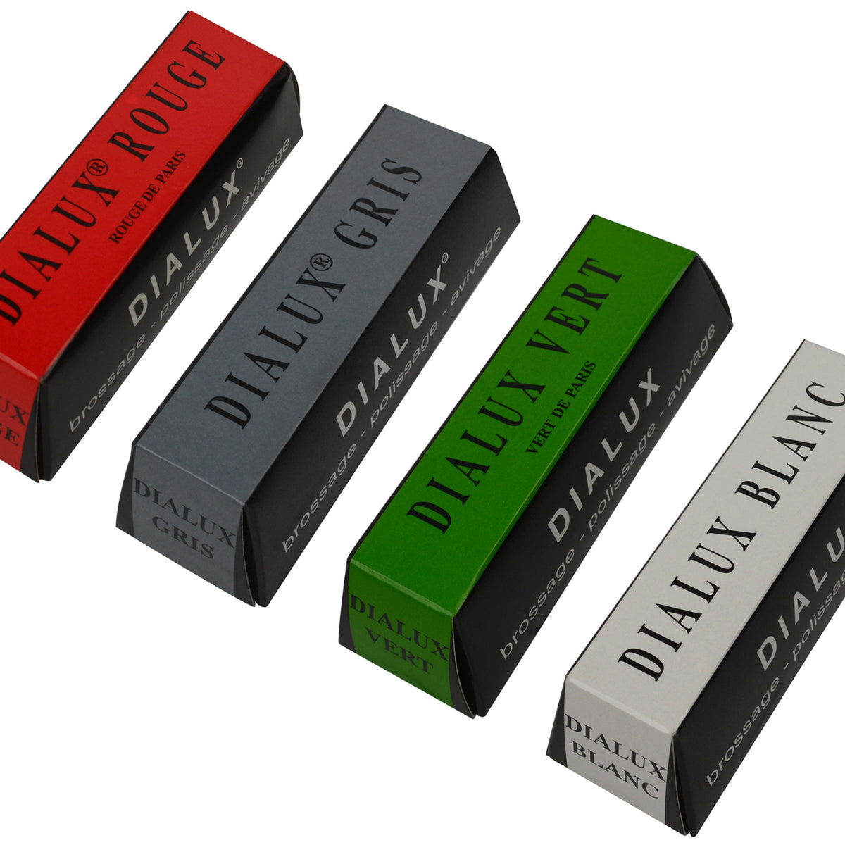 4 Pack 4 Oz Red Rouge and Green Gray White Dialux Polishing Compound S ...