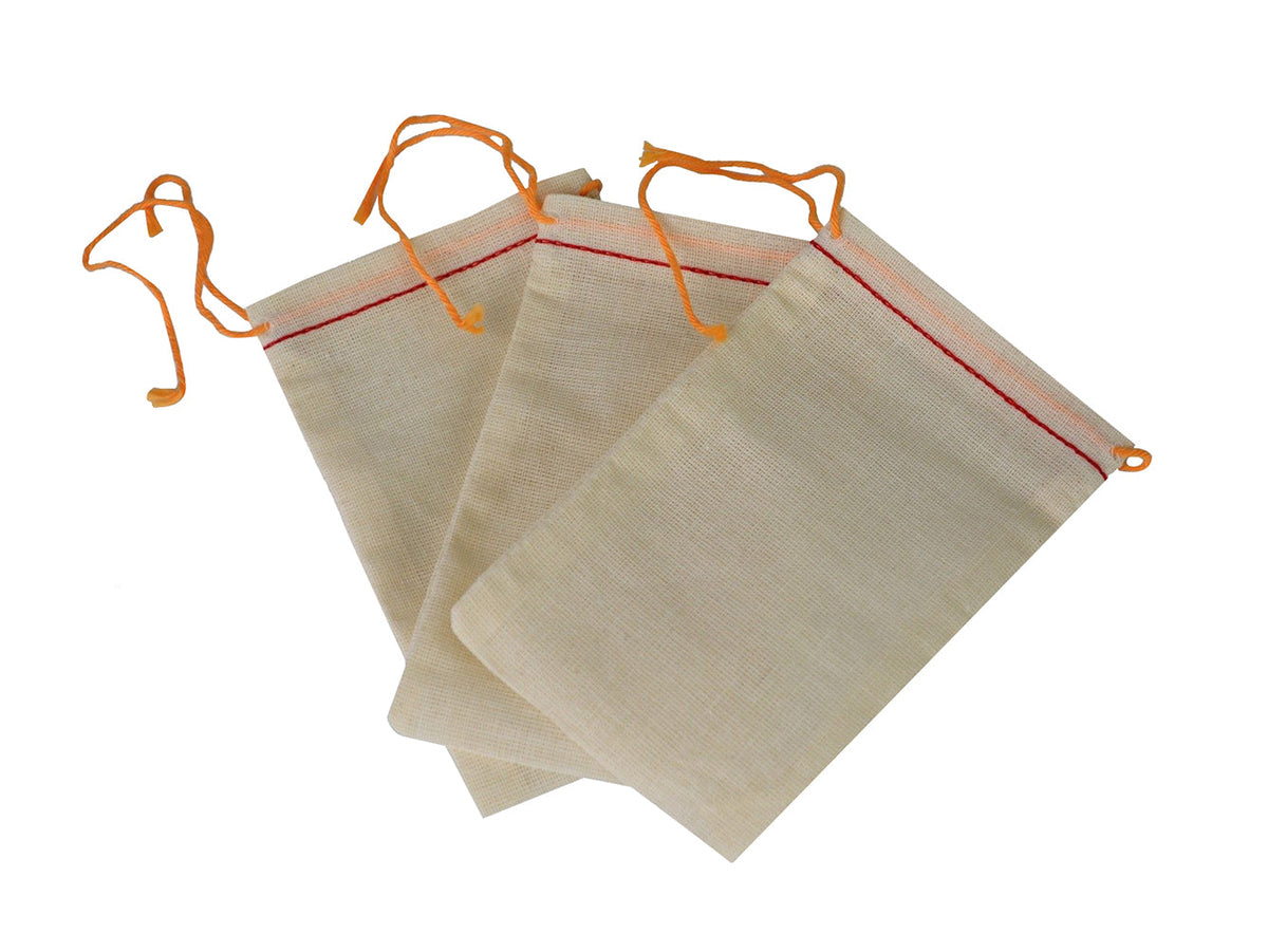 Pack of 3 Cloth Drawstring Storage Bags - 5" x 3" – PMC Supplies