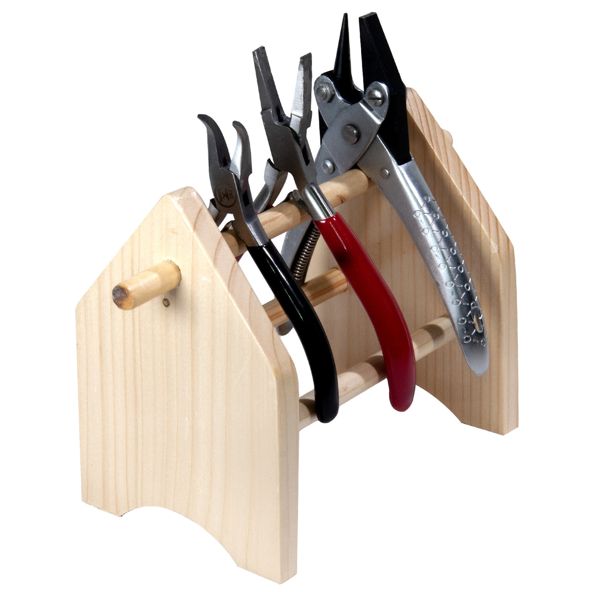 Wooden Four Plier Storage Stand Rack 4 Pliers – PMC Supplies